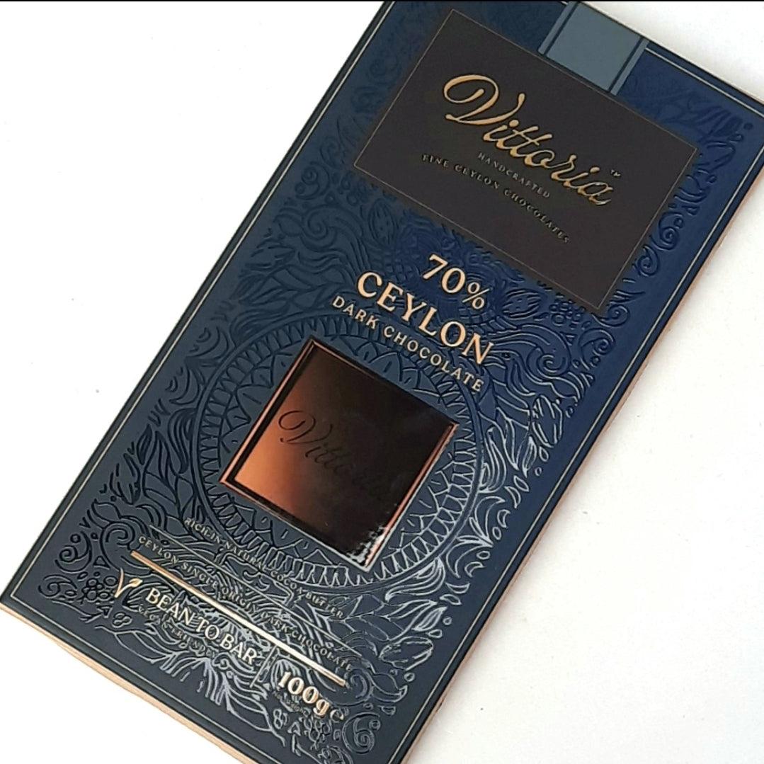 Vittoria 70% Ceylon Dark Chocolate 100g – Basketeer