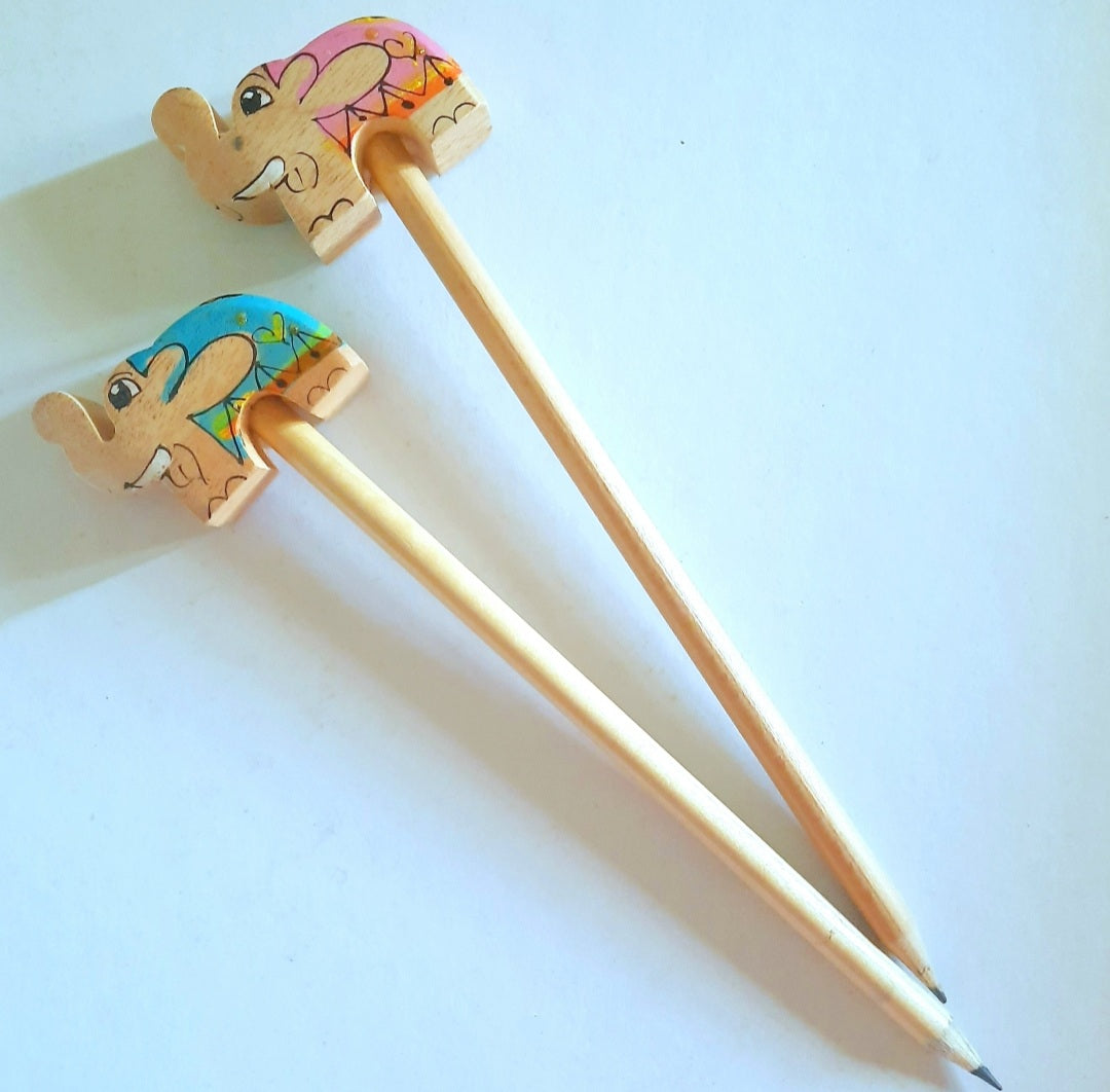 Handmade Wooden Elephant Pencil – Basketeer